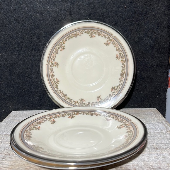 Lenox | Dining | 3 Lenox Lace Point China Saucers 6 | Poshmark